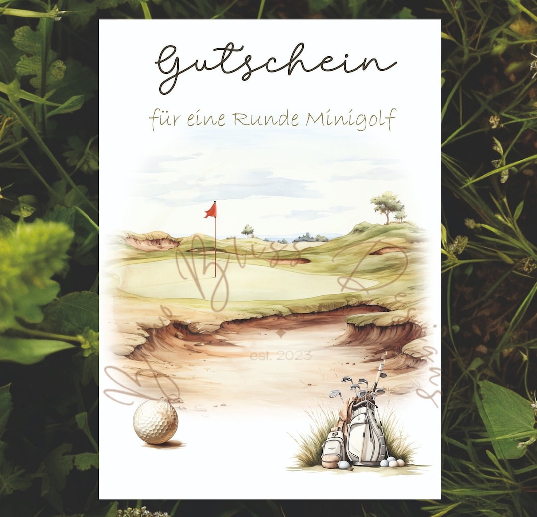 Mini Golf Gift Voucher Mini Golf Surprise Mini Golf Voucher - Etsy