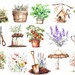 Gardening Clipart Set, Watercolor Garden, Garden Clipart, Watercolor ...