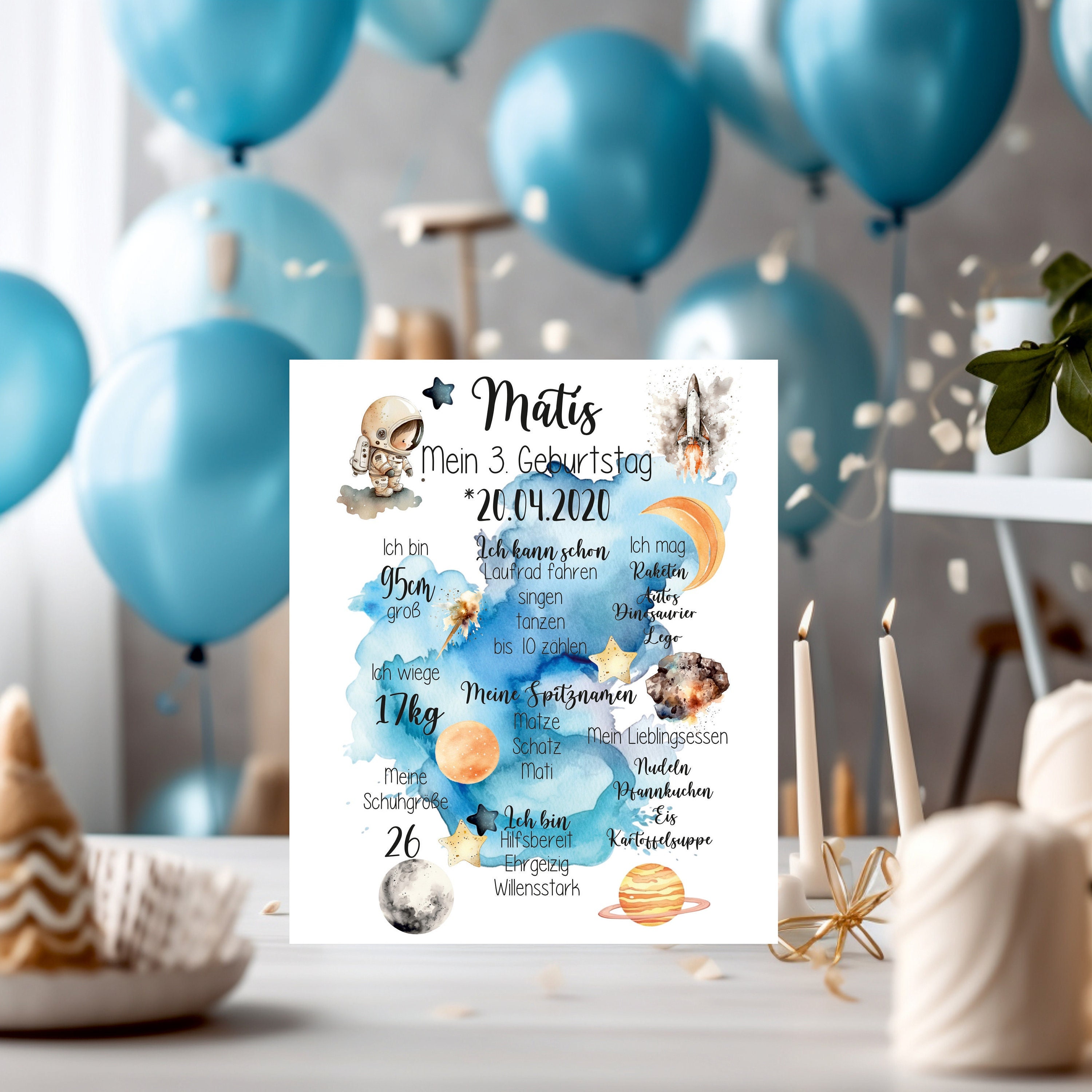 Milestone Board, Birthday Poster Personalized, Children's Birthday ...