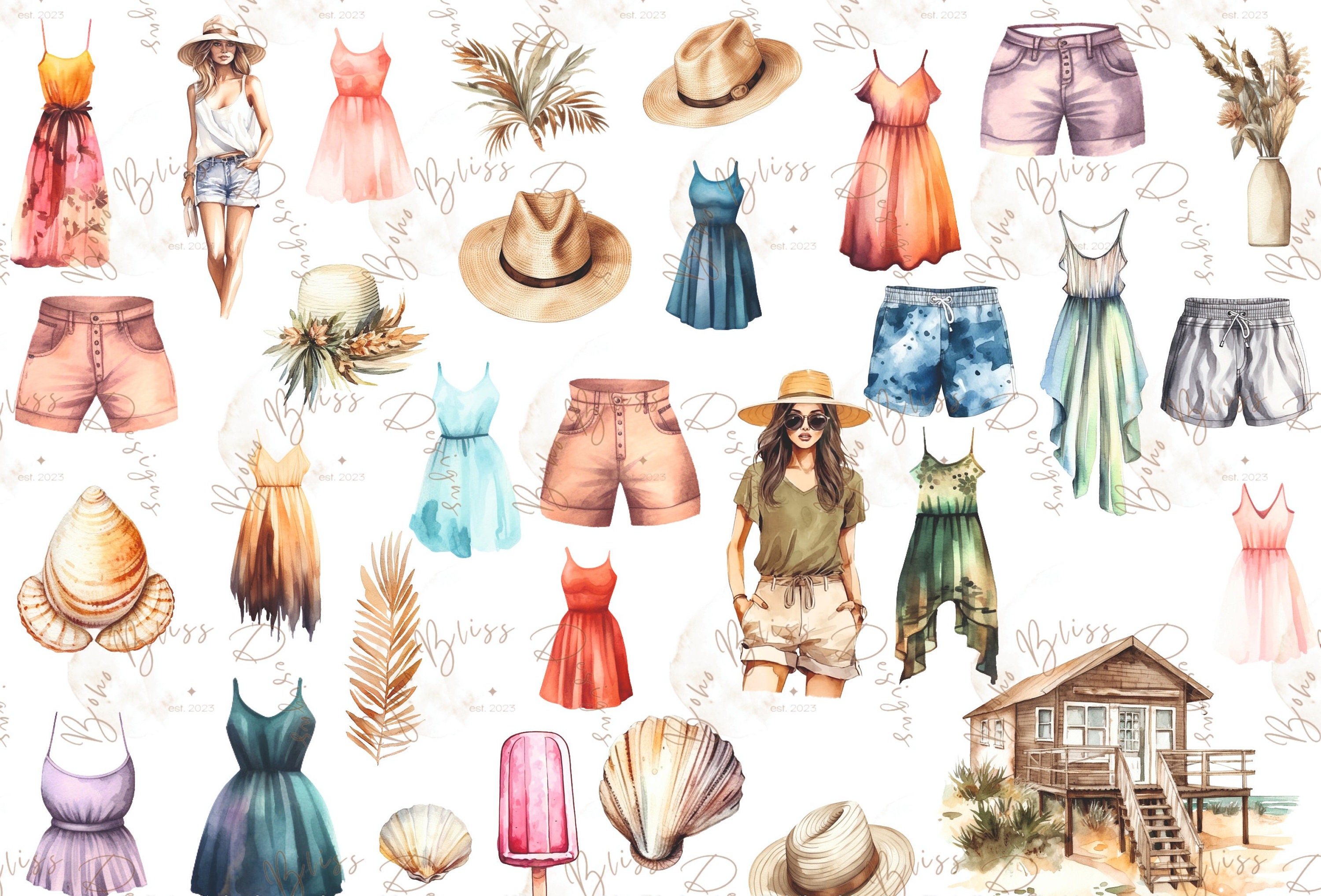 Clipart Summer Time, Summer Clipart, Sun, Beach, Holiday Clipart ...
