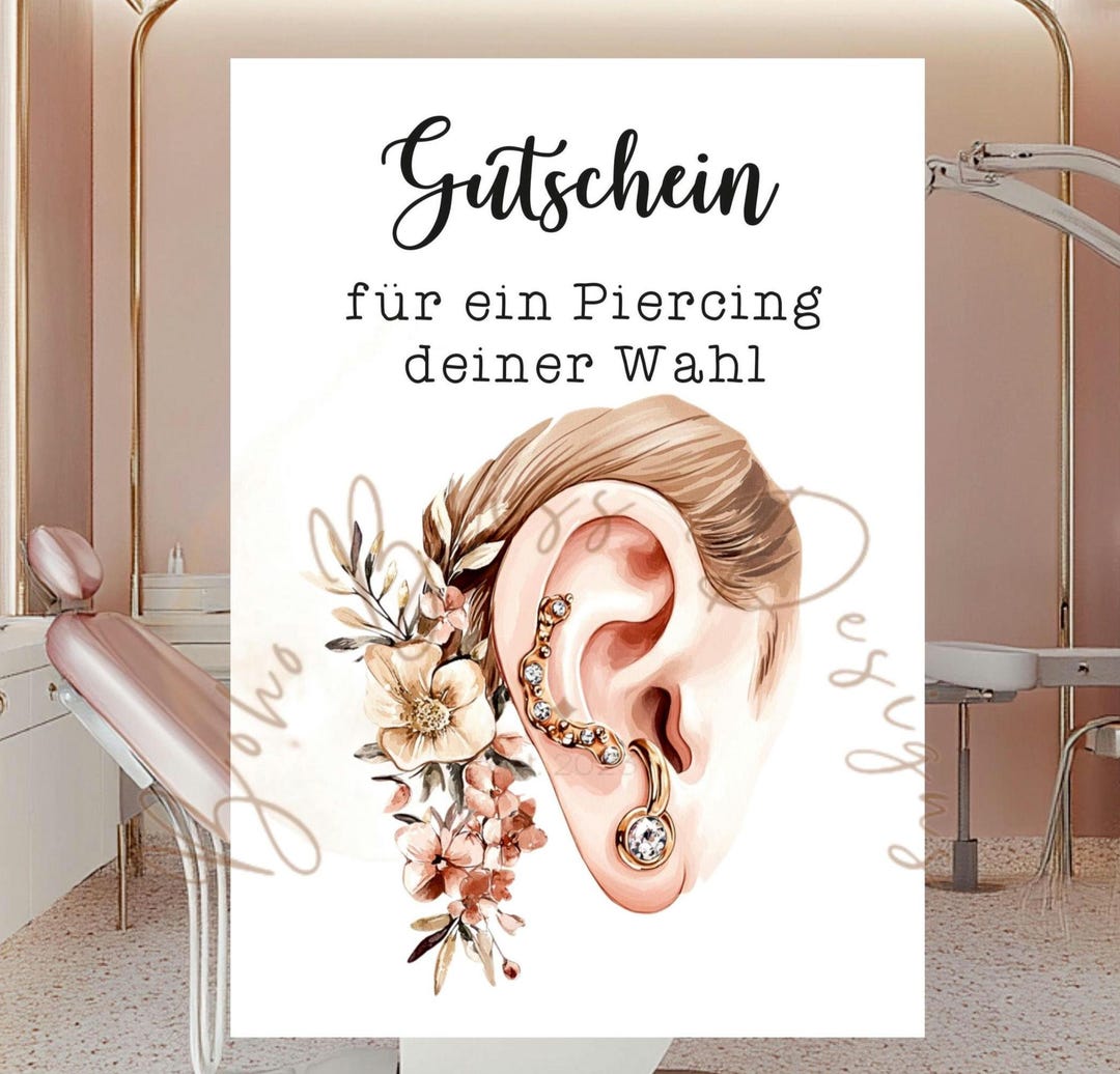 Piercing Voucher, Digital Voucher Piercing, Piercing Studio, Piercing ...