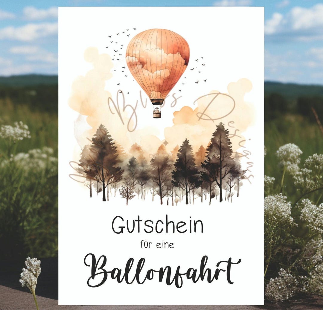 Gutschein Ballonfahrt Vorlage Kostenlos