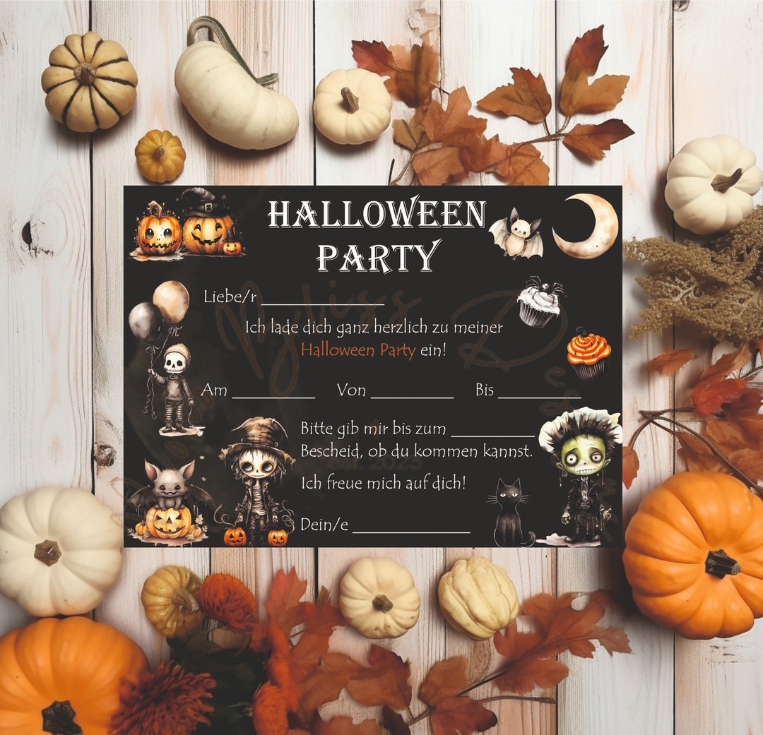 Halloween Invitation Halloween Party Invitation Card - Etsy