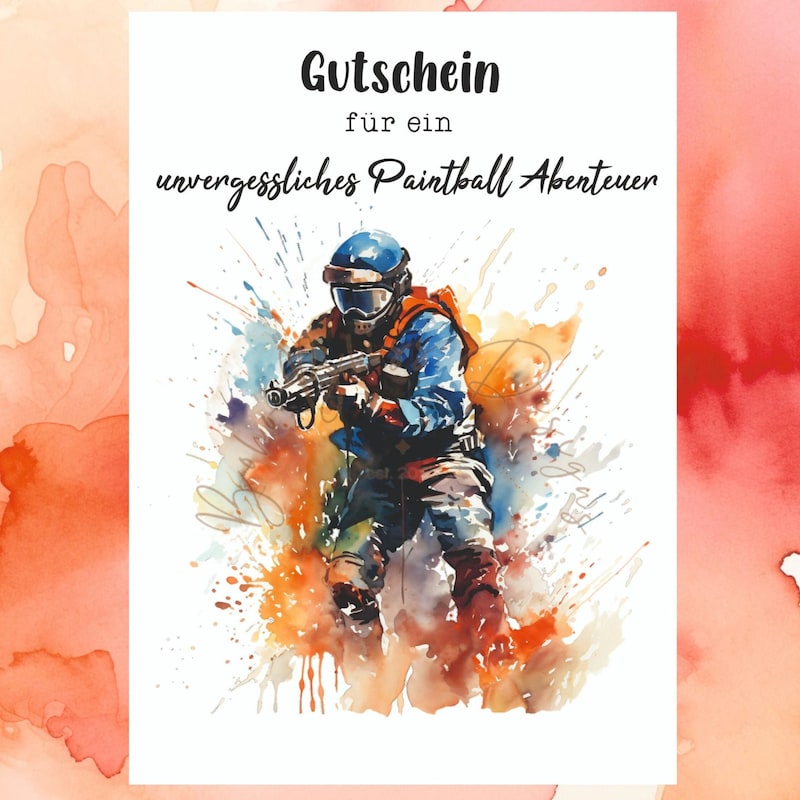 Paintball birthday card - Etsy.de