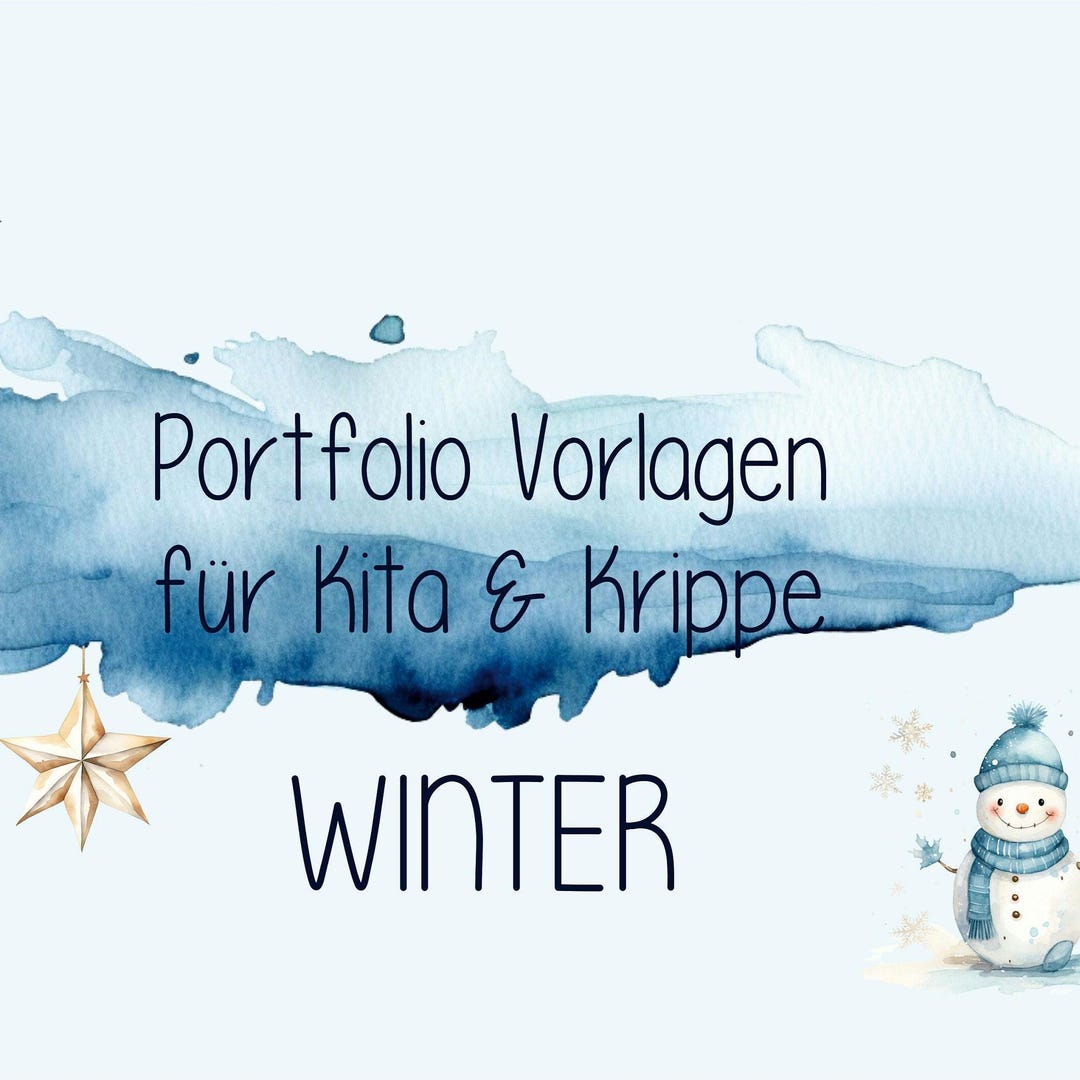 Portfolio Templates Kindergarten and Crèche, Winter Portfolio ...