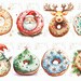 Christmas Clipart, Donut Clipart, Winter Clipart, Holiday Clipart ...