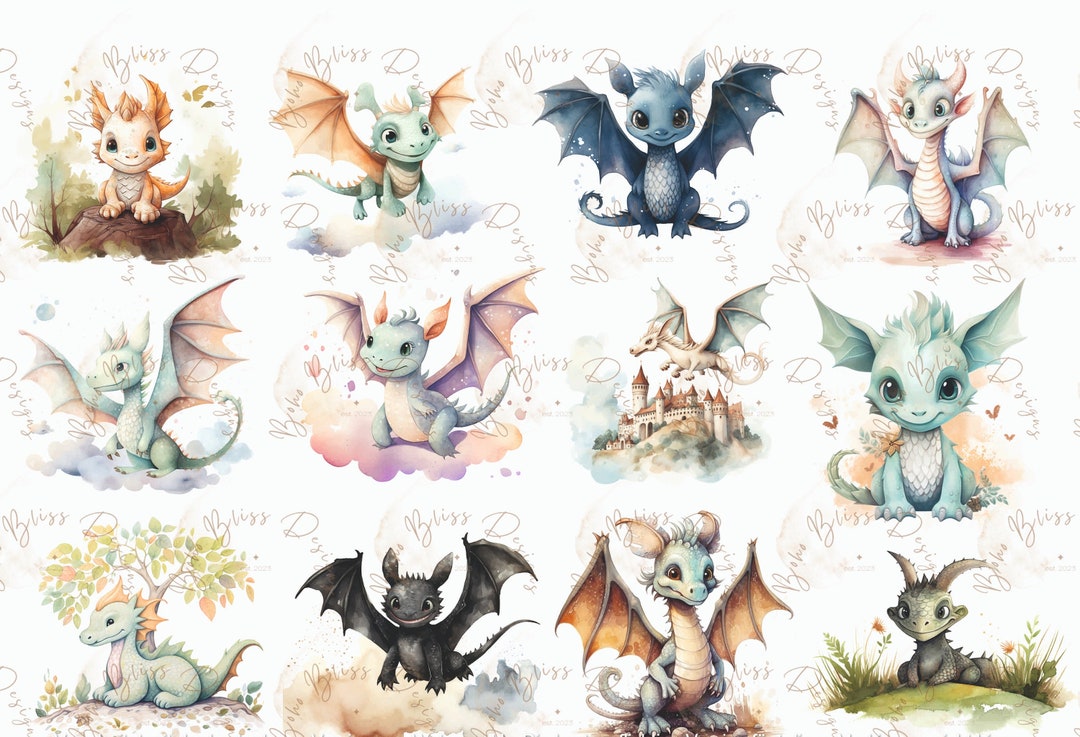Watercolor Dragon Clipart Watercolor Dragon Download Fantasy Art, Cute ...