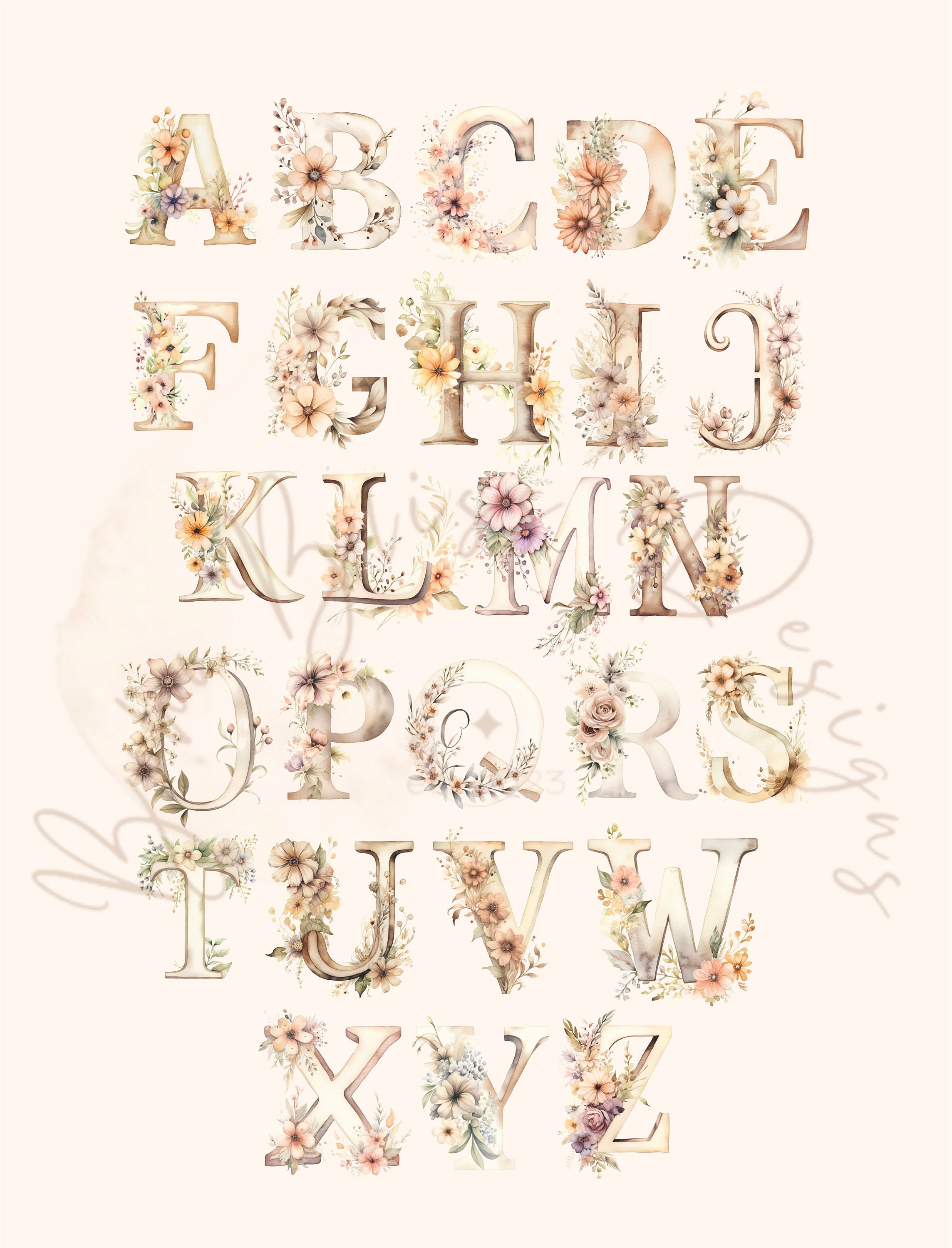 Poster Alphabet ABC Picture Children's Room Learning Poster for ...