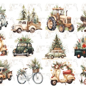 Christmas Truck PNG, Clipart Winter Cars, Christmas Clipart, Winter ...