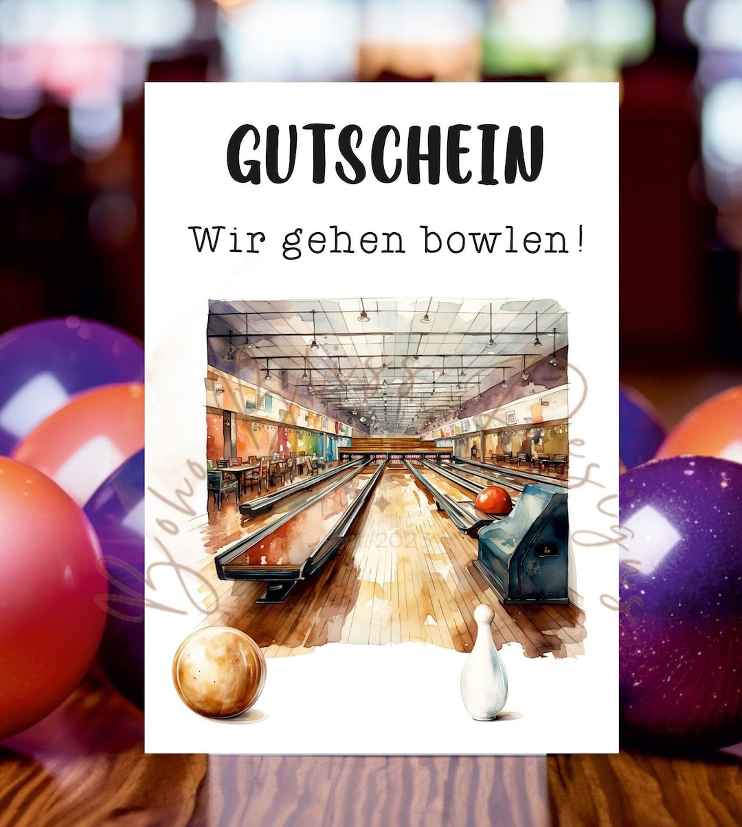 Voucher Bowling, Voucher Card, Voucher Template, Voucher Digital ...