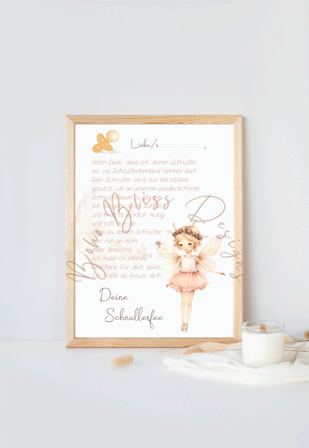 Pacifier Fairy Mail Letter Poster Card Fairy Various Designs - Etsy