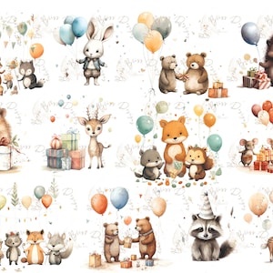 Woodland Animals, Baby Shower, Birthday Party, Party Supplies, Happy ...