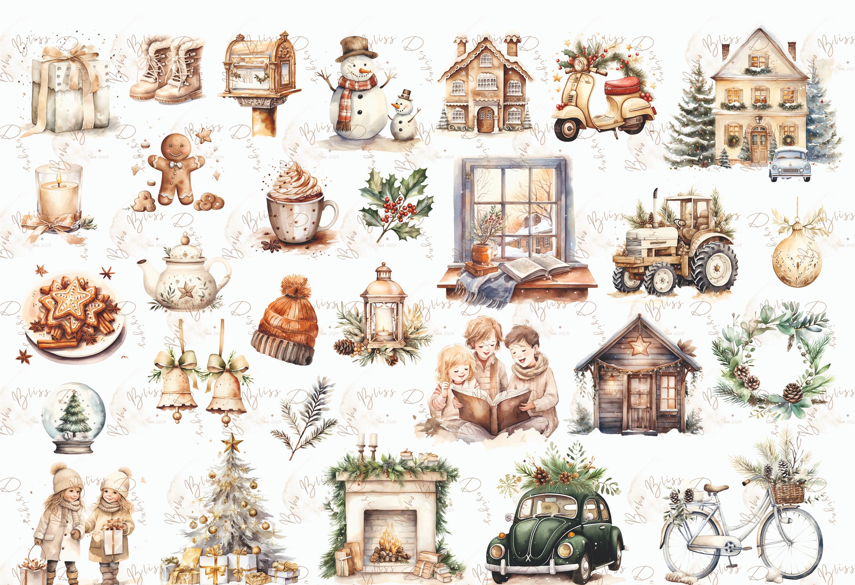 Winter Clipart, Christmas Clipart, Holiday Clipart, Cute Christmas Clip ...