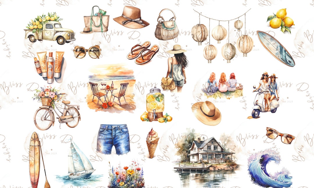 Clipart Summer Time, Summer Clipart, Sun, Beach, Holiday Clipart ...