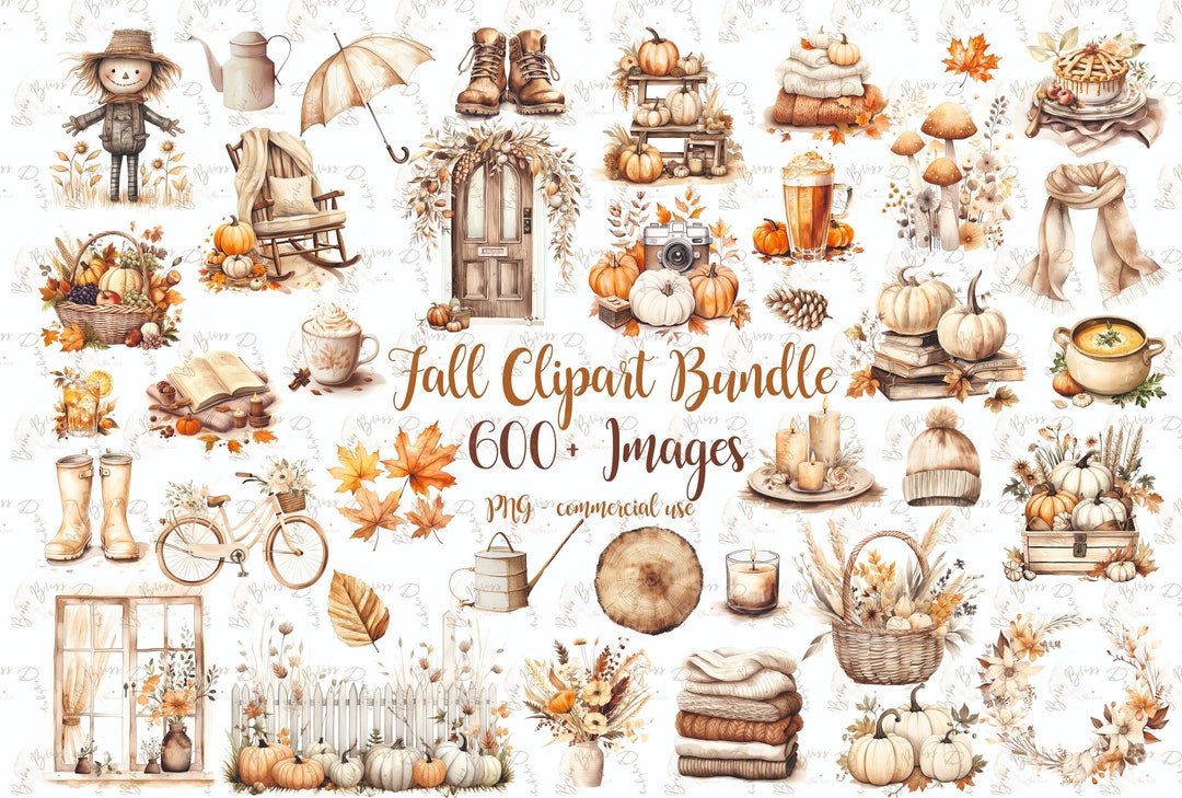 Autumn Clipart Bundles, Fall Cliparts, Fall Graphics, Fall Png, Fall ...