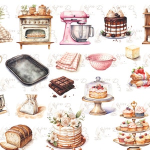 Baking Clipart, Bakery Clipart, Kitchen Illustration, Food Clipart ...