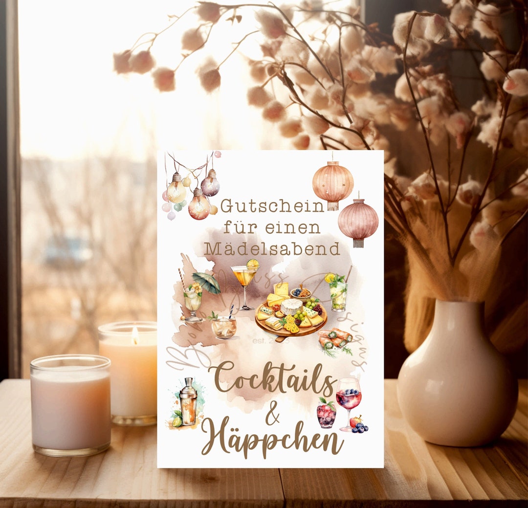 Voucher for Girls' Night, Voucher for Cocktails, Voucher for Food ...