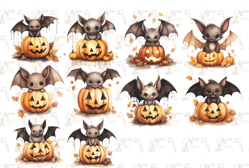 Bat Clipart, Halloween Clipart, Spooky Clipart, Halloween Spooky Bat ...