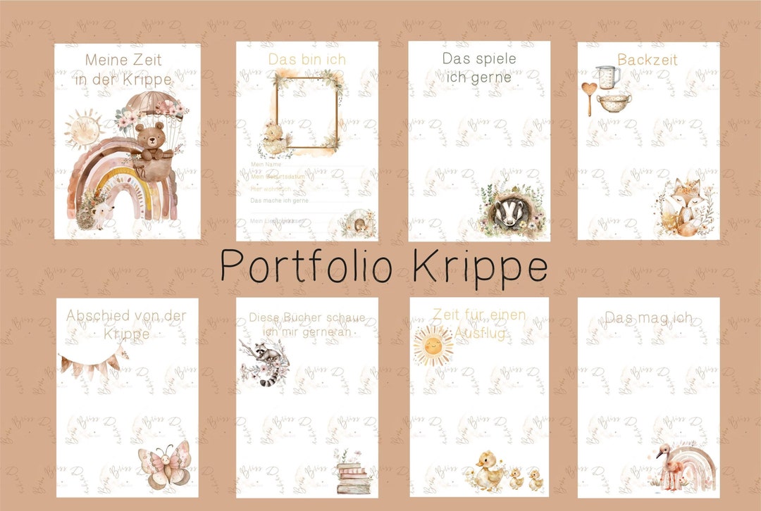 Portfolio Templates Crèche, Kindergarten Folder, Kindergarten Portfolio ...