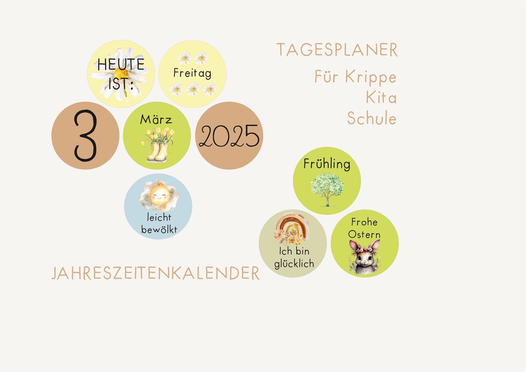 Morning Circle Cards Kindergarten, Daily Planner Kindergarten, Daily ...