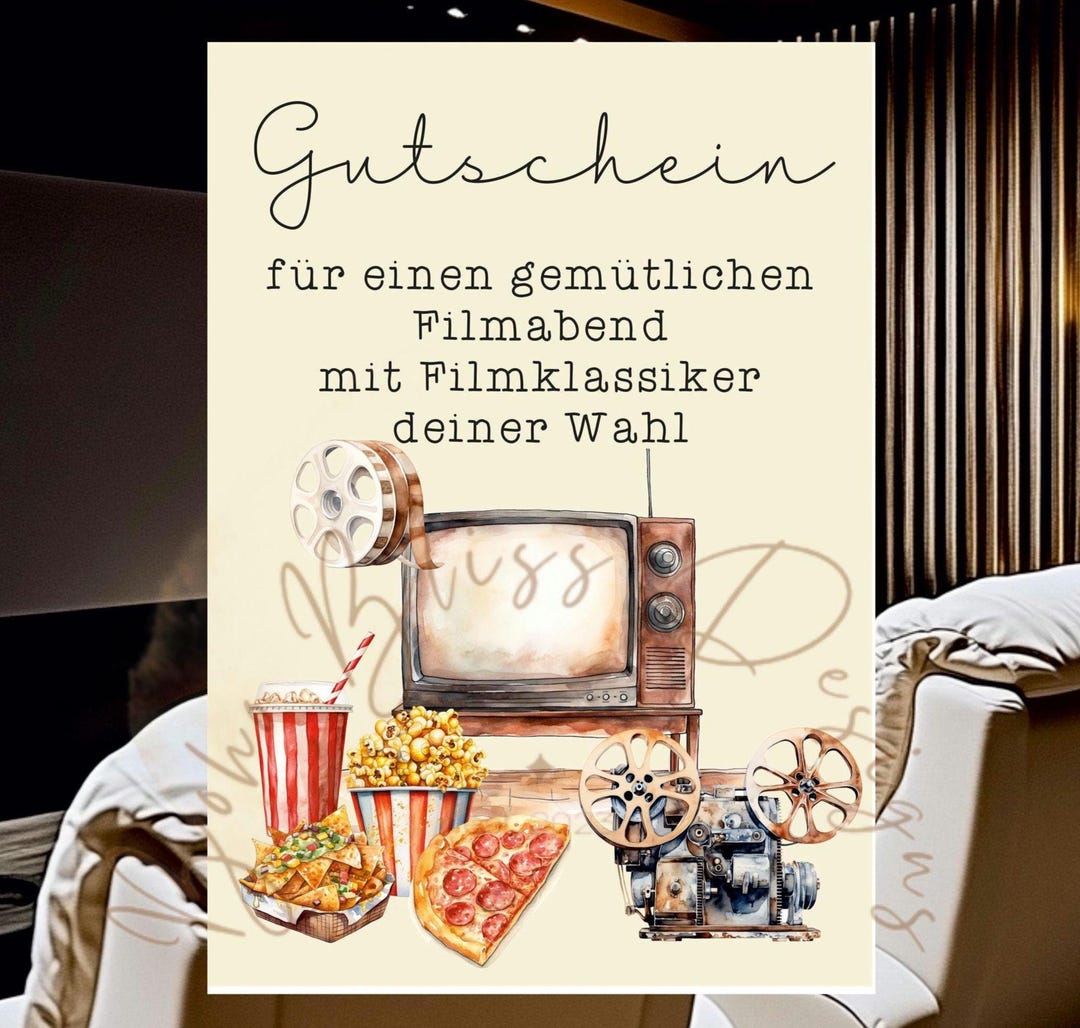 Movie Night Voucher, Movie Night Voucher, Cinema Night, Time Together ...