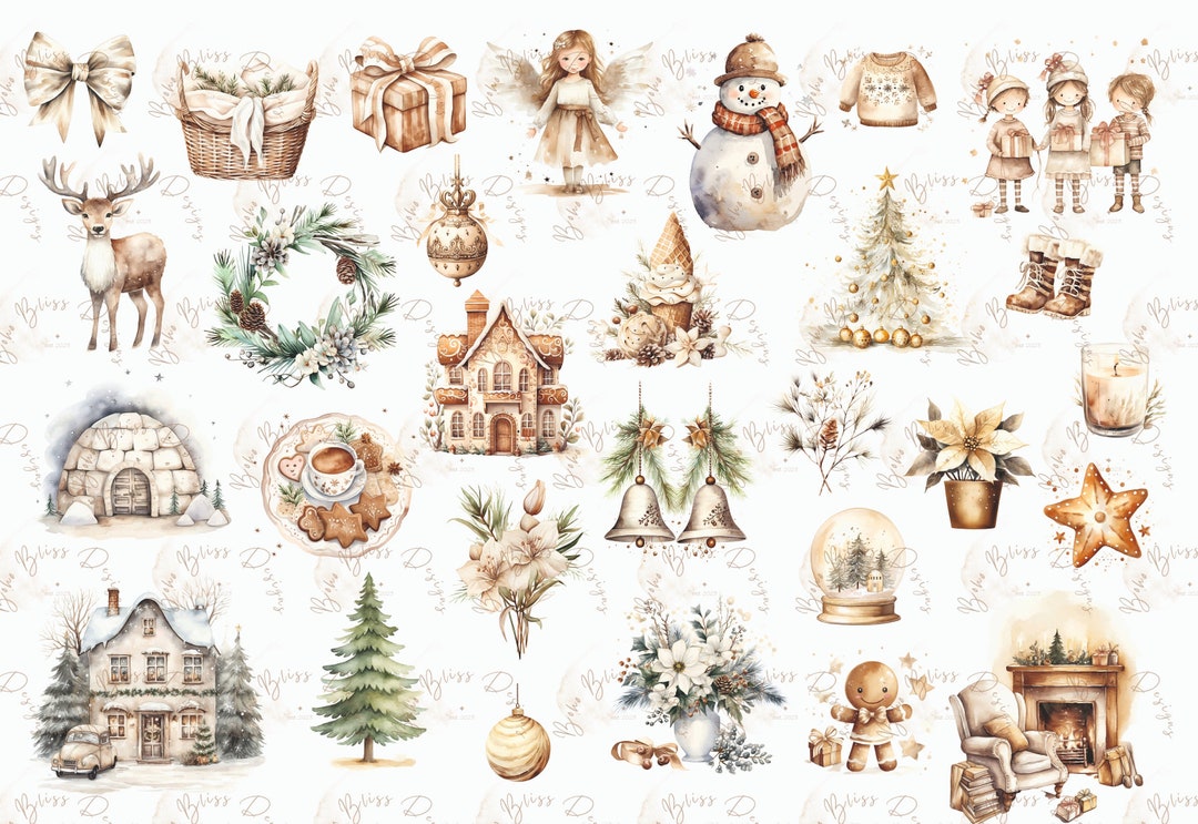 Christmas Clip Art, Winter Holiday Clipart, Christmas Clipart, Winter ...