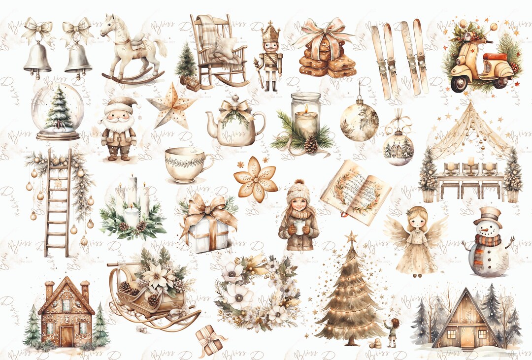 Winter Clipart, Christmas Clipart, Holiday Clipart, Cute Christmas Clip ...
