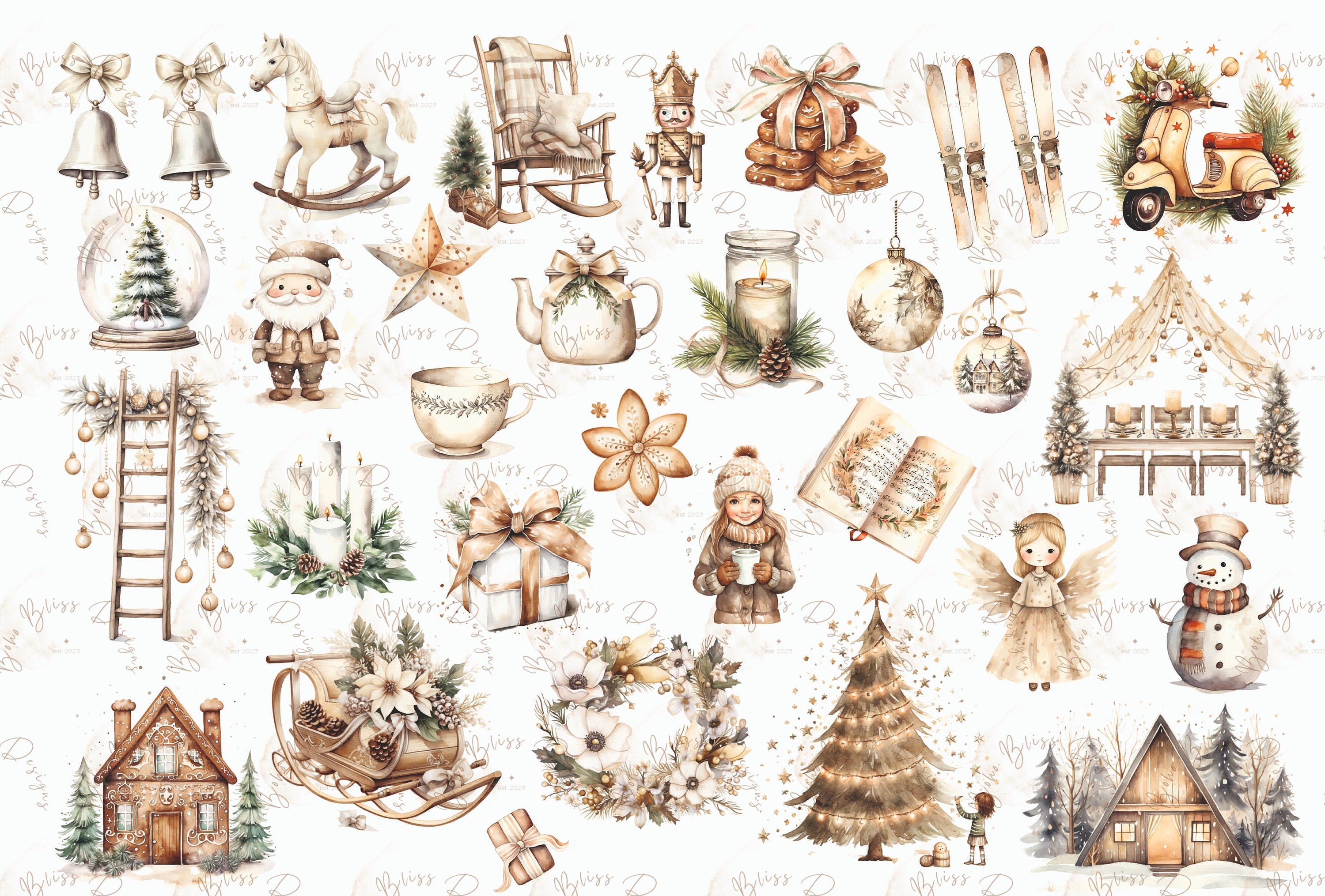 Winter Clipart, Christmas Clipart, Holiday Clipart, Cute Christmas Clip ...