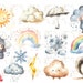 Weather Clip Art, Rainbow Clipart, Cute Weather Clipart, Cute Weather ...