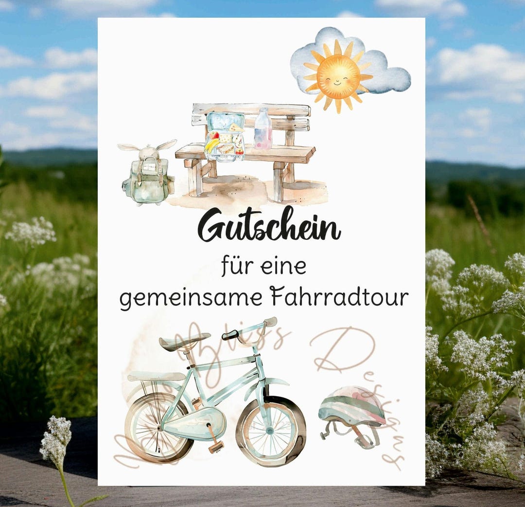 Bicycle Voucher, Bicycle Tour Voucher, Excursion Voucher, Time Together ...