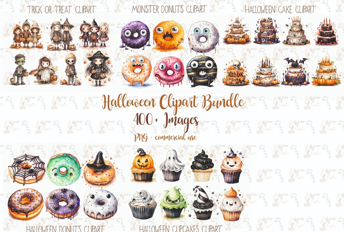 Halloween Mega Bundle Halloween Clipart Cute Halloween Clip - Etsy
