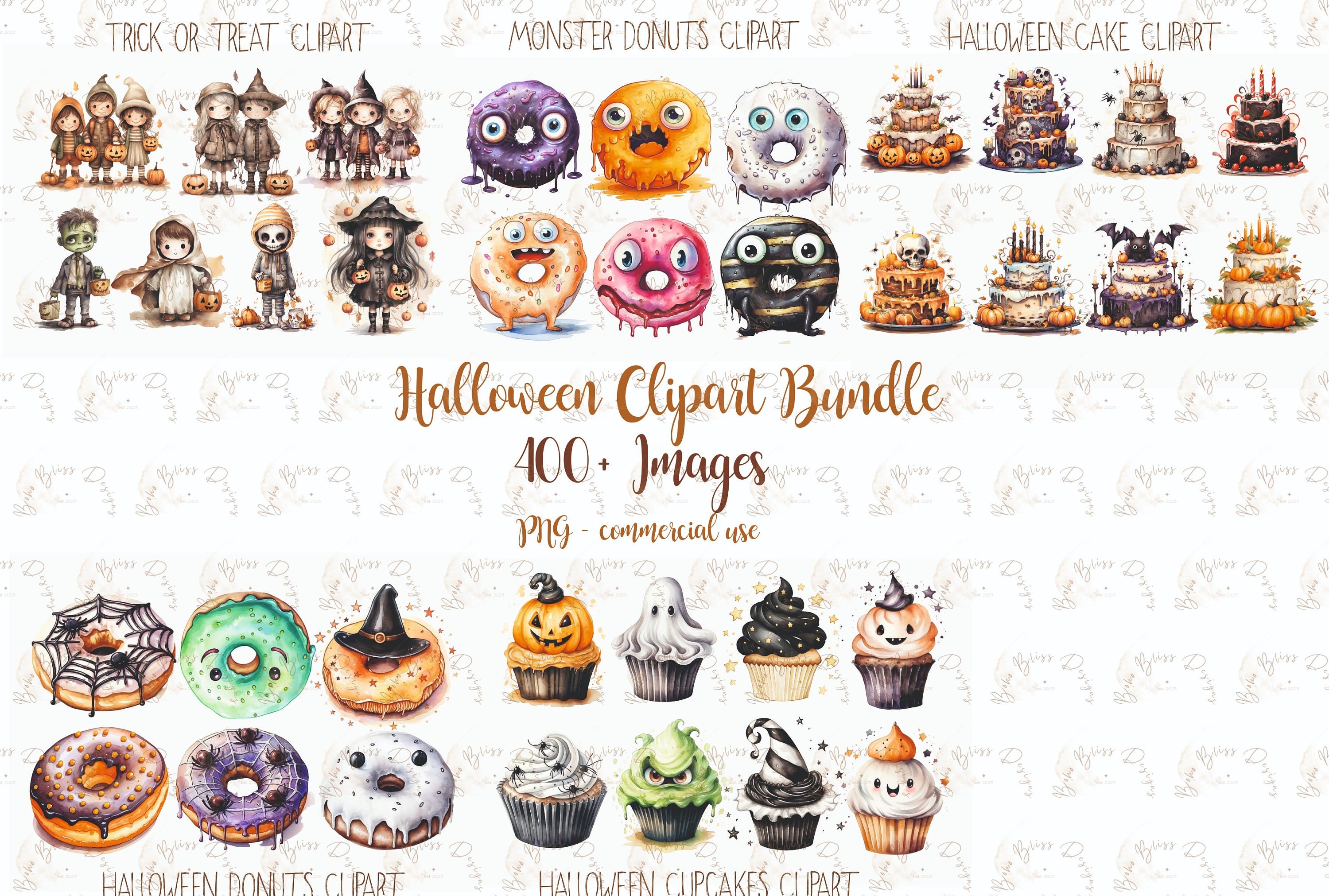 Halloween Mega Bundle Halloween Clipart Cute Halloween Clip - Etsy