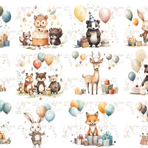 Woodland Animals, Baby Shower, Birthday Party, Party Supplies, Happy ...