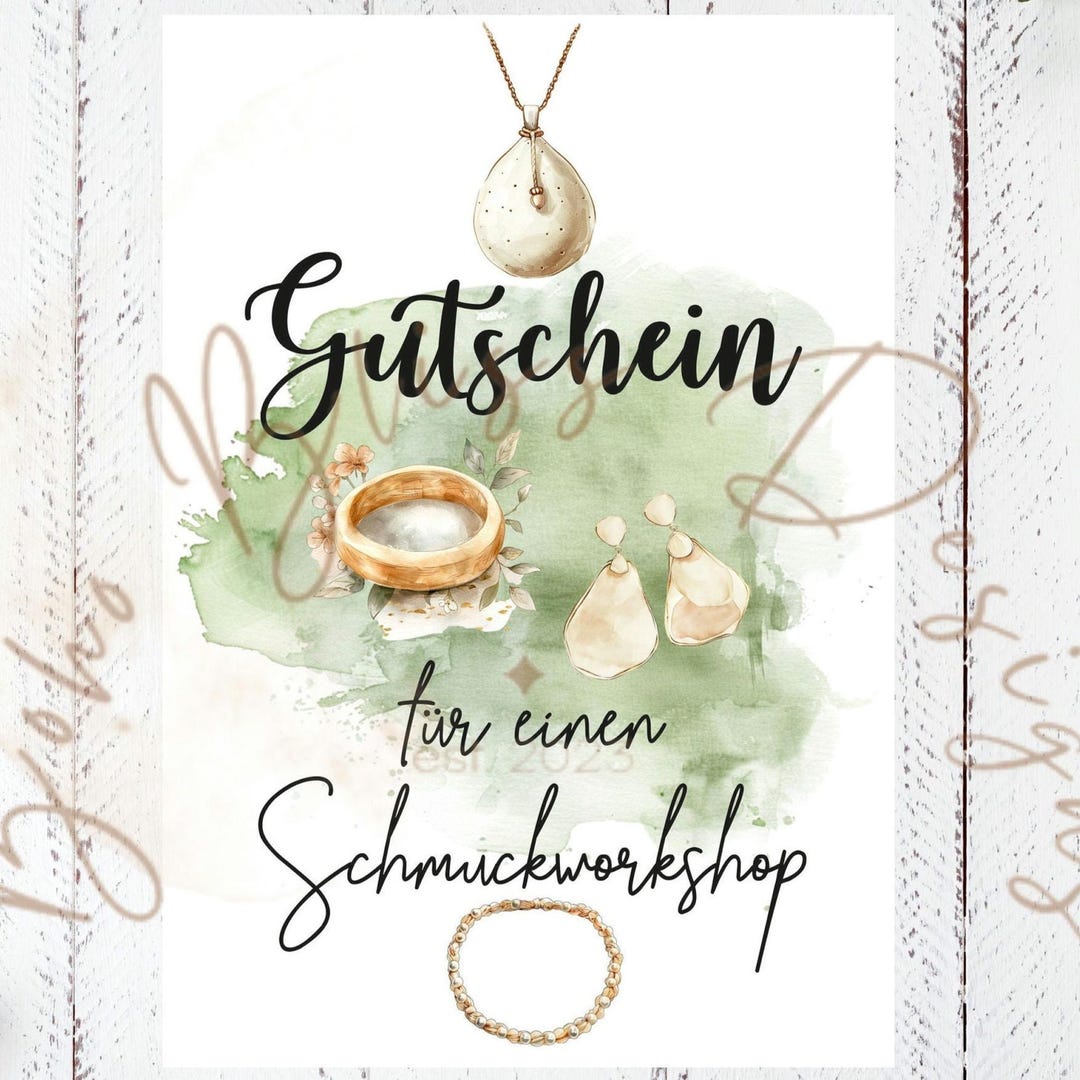 Voucher for a Jewellery Workshop, Voucher for Time Together, Voucher ...