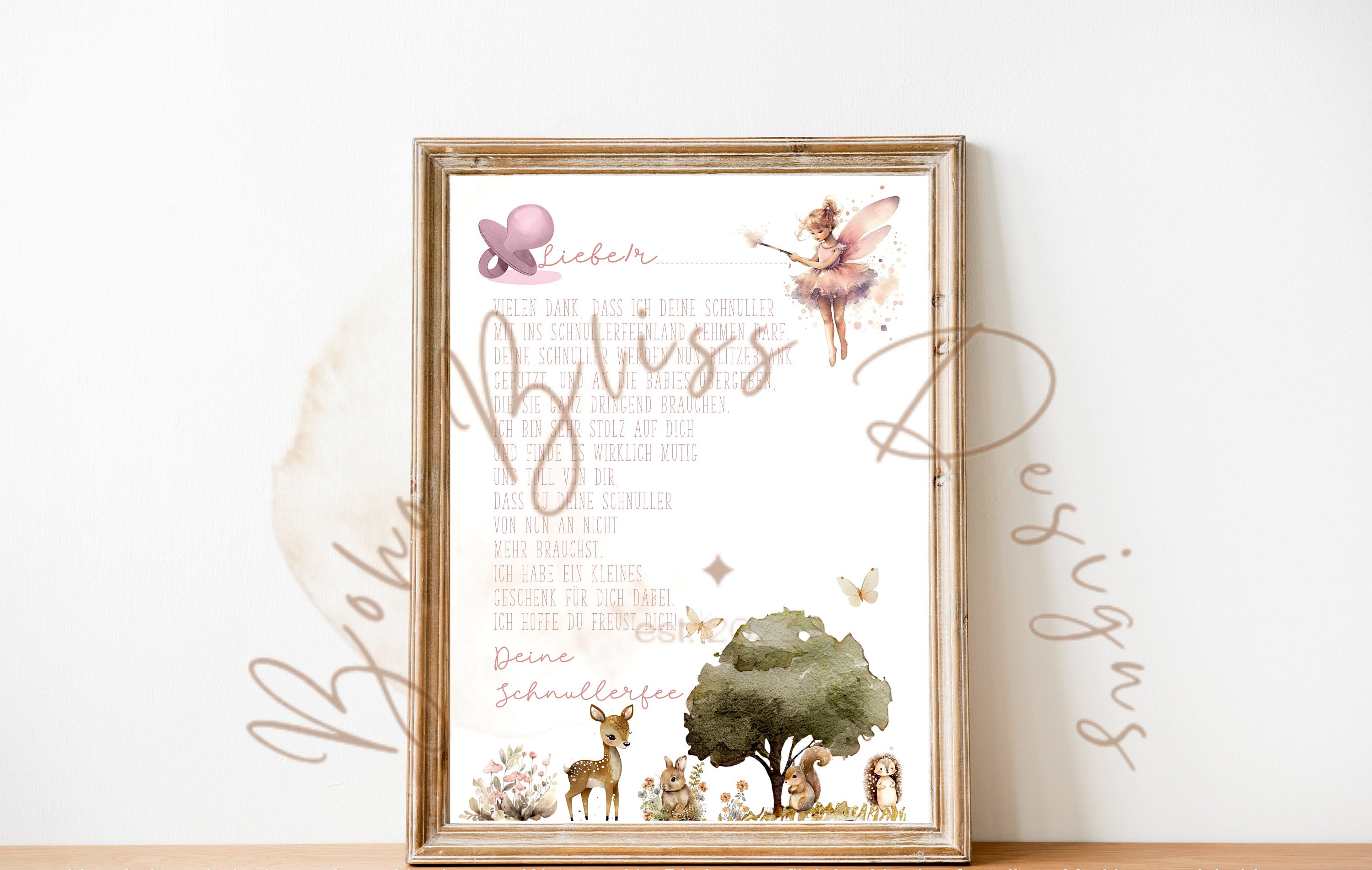 Schnullerfee Mail Letter Poster Poster Card Fairy for Boys and - Etsy