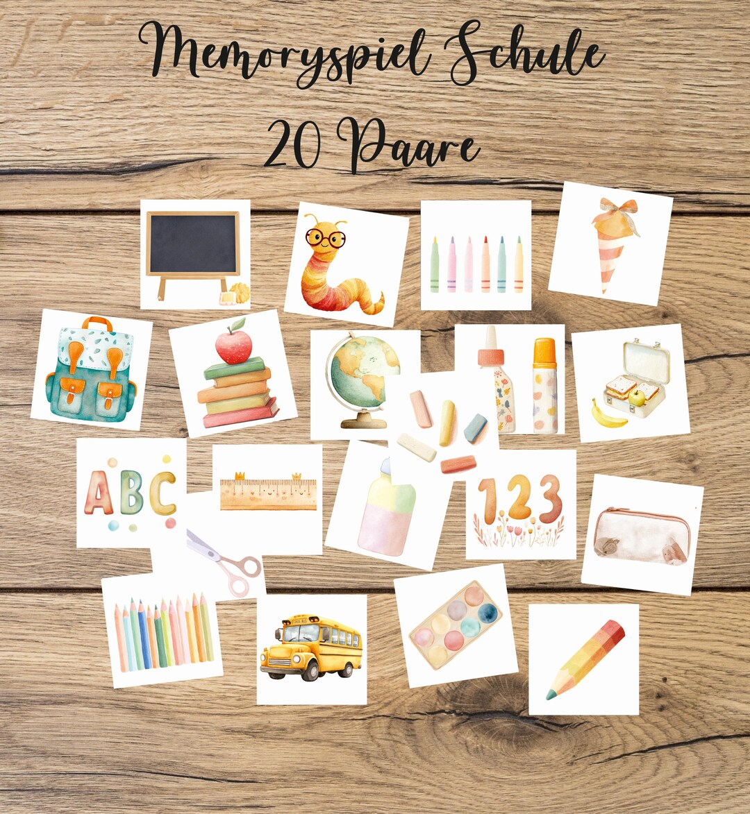 School Memory Game, Get to Know School, Memory Game Download, Memory to ...