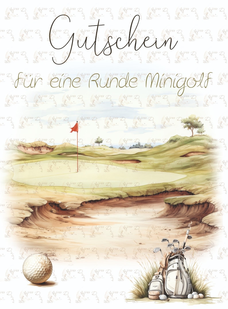 Mini Golf Gift Voucher, Mini Golf Surprise, Mini Golf Voucher Card ...