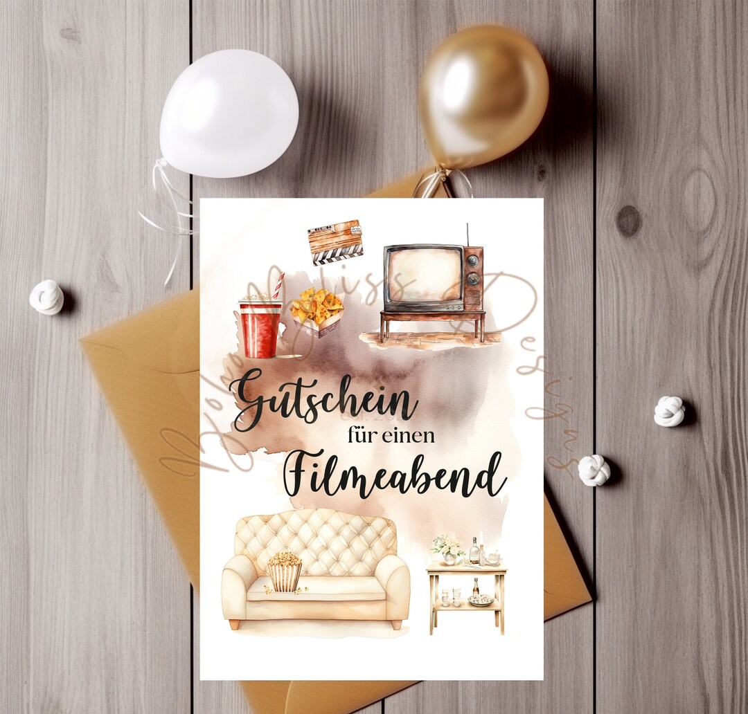 Voucher Movie Night, Voucher Film Evening, Cinema Evening, Time for Two ...