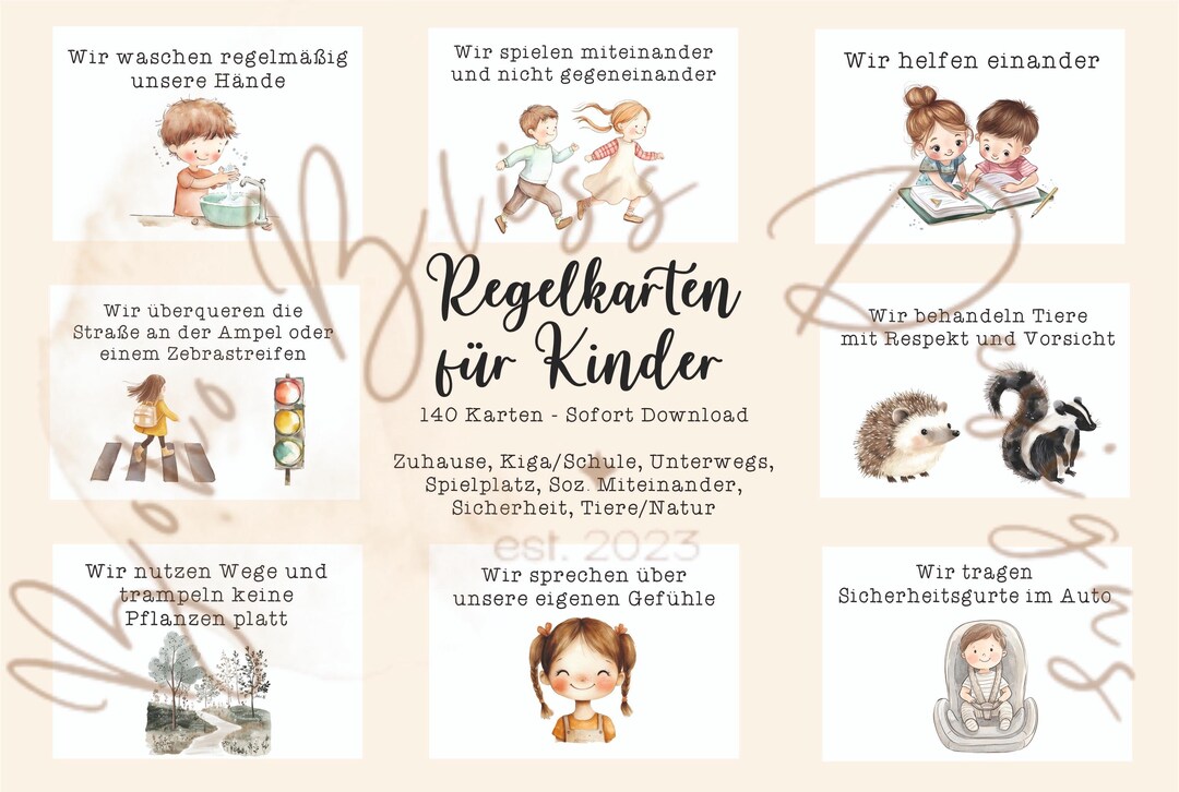 Rule Cards for Kindergarten, Rule Cards for Daycare, Rule Cards for ...