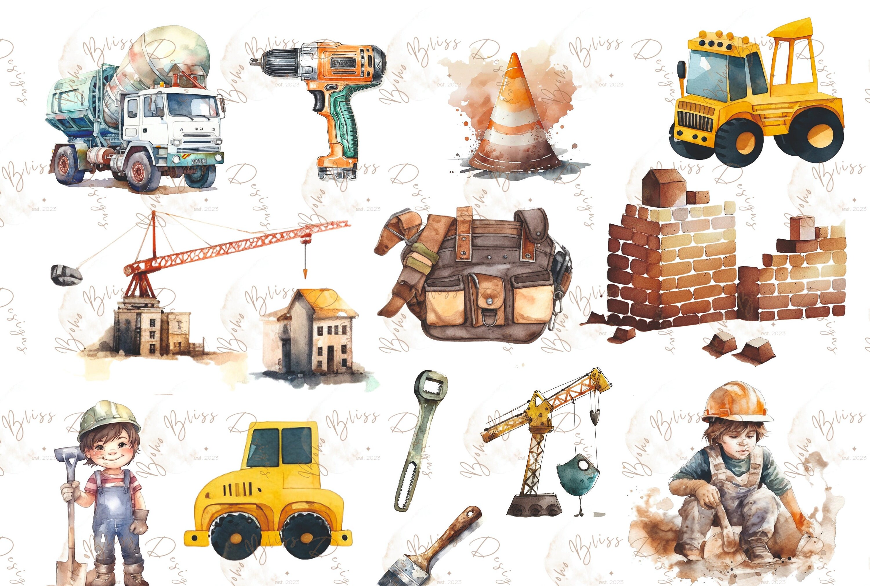 Clipart Construction Construction Sites Construction Party Poster ...
