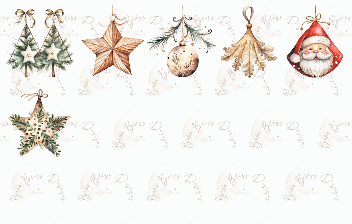 Christmas Baubles Clipart xmas clipart pack christmas - Etsy.de