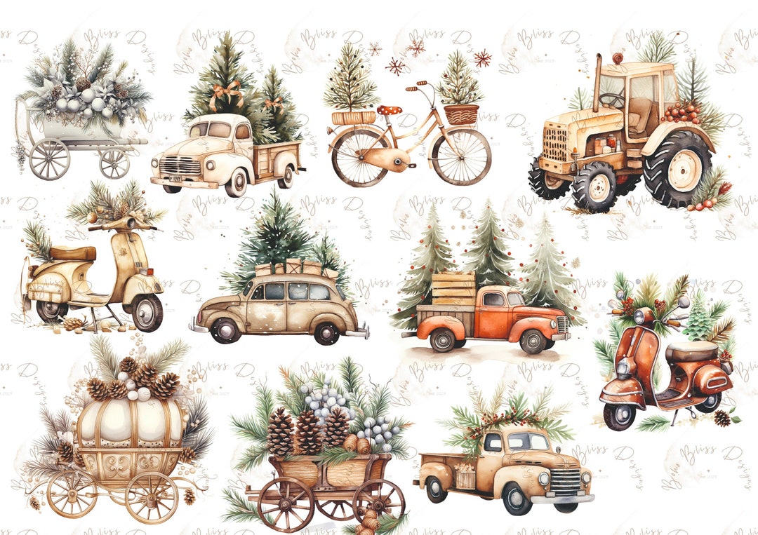 Christmas Truck PNG, Clipart Winter Cars, Christmas Clipart, Winter ...