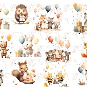 Woodland Animals, Baby Shower, Birthday Party, Party Supplies, Happy ...