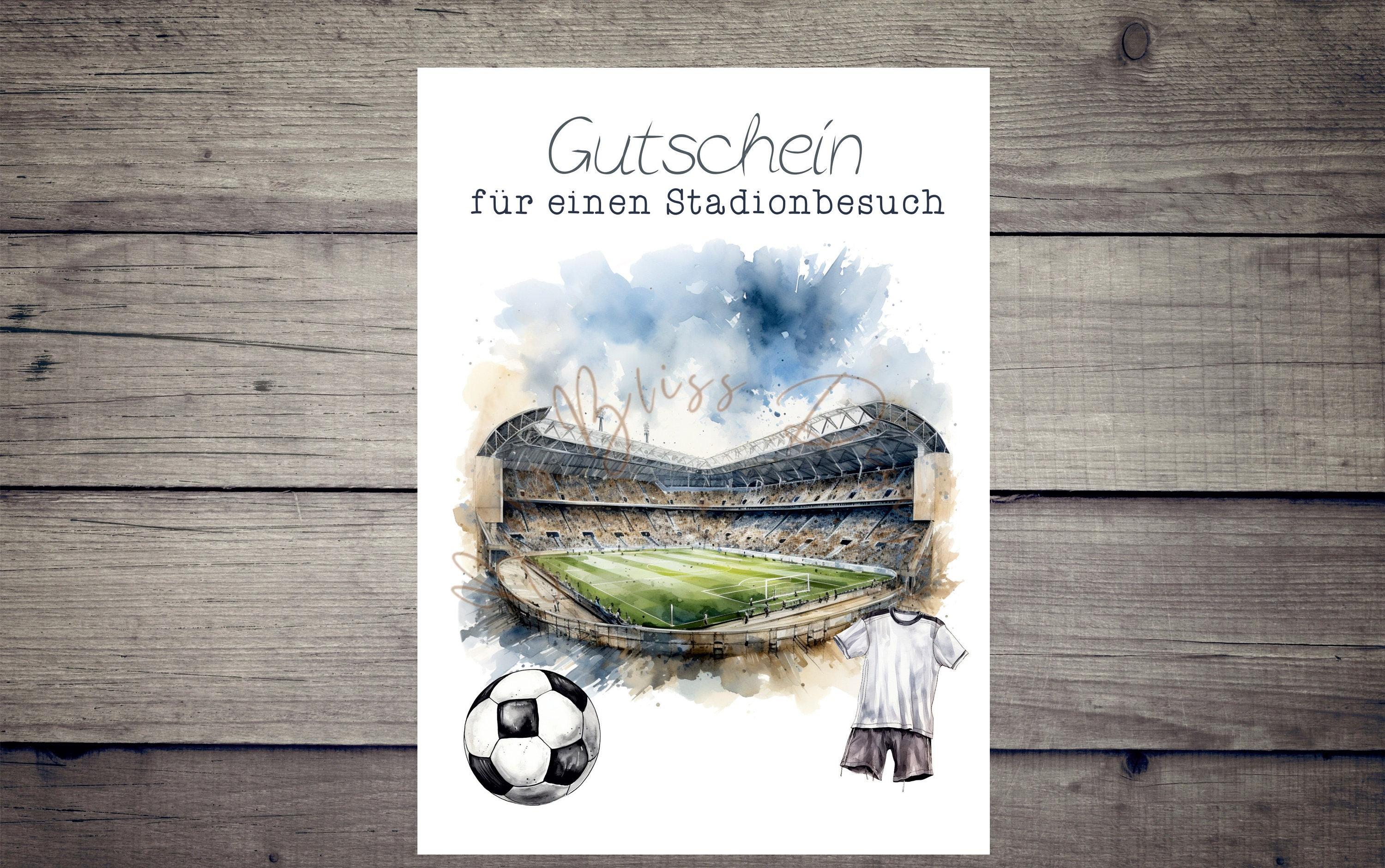Gutschein Stadionbesuch, Fußballspiel Geschenkgutschein, Stadionbesuch verschenken, Fußball ...