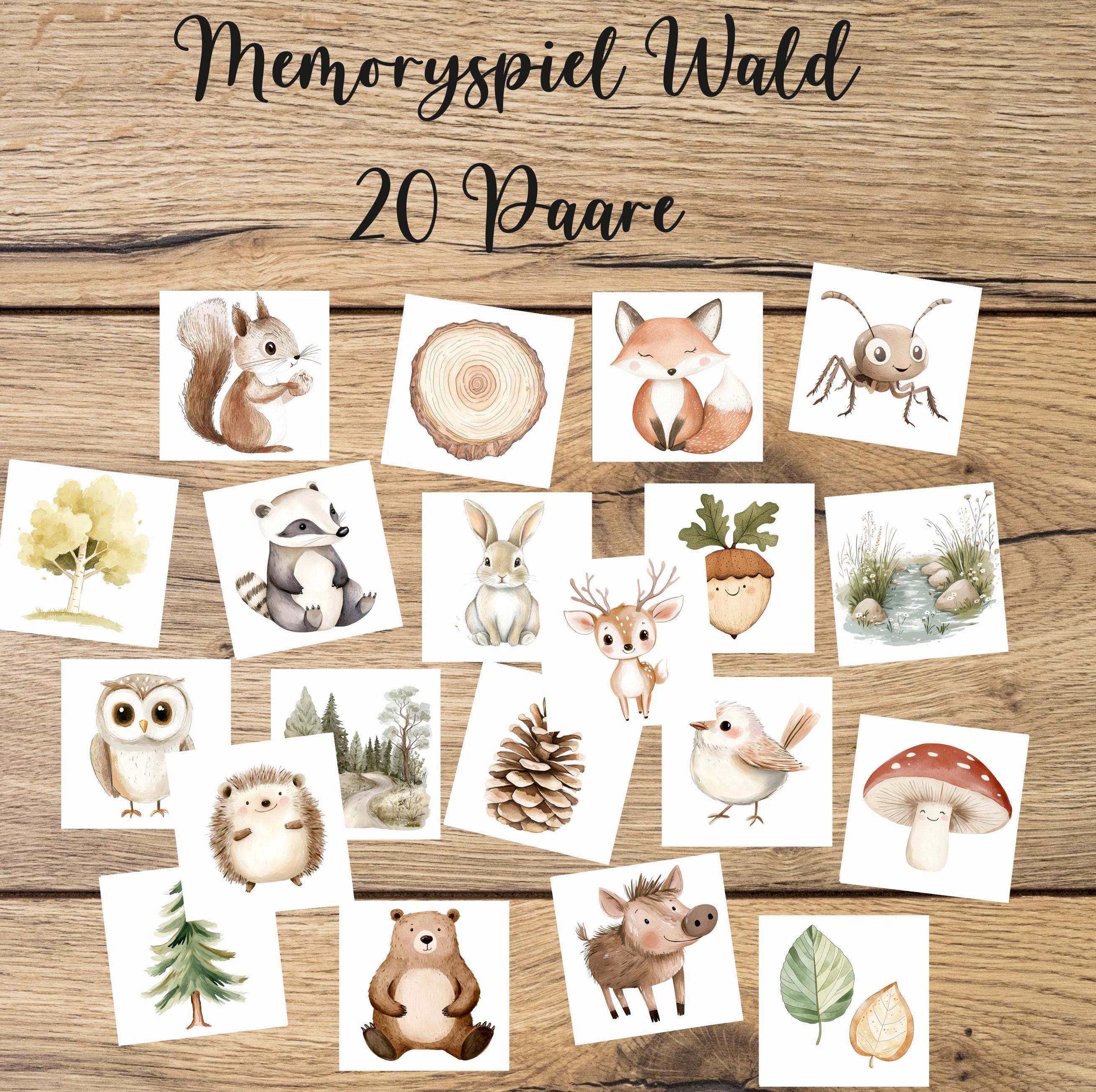 Forest Memory Game, PRINTABLE Memory Game, Memory Game Download ...