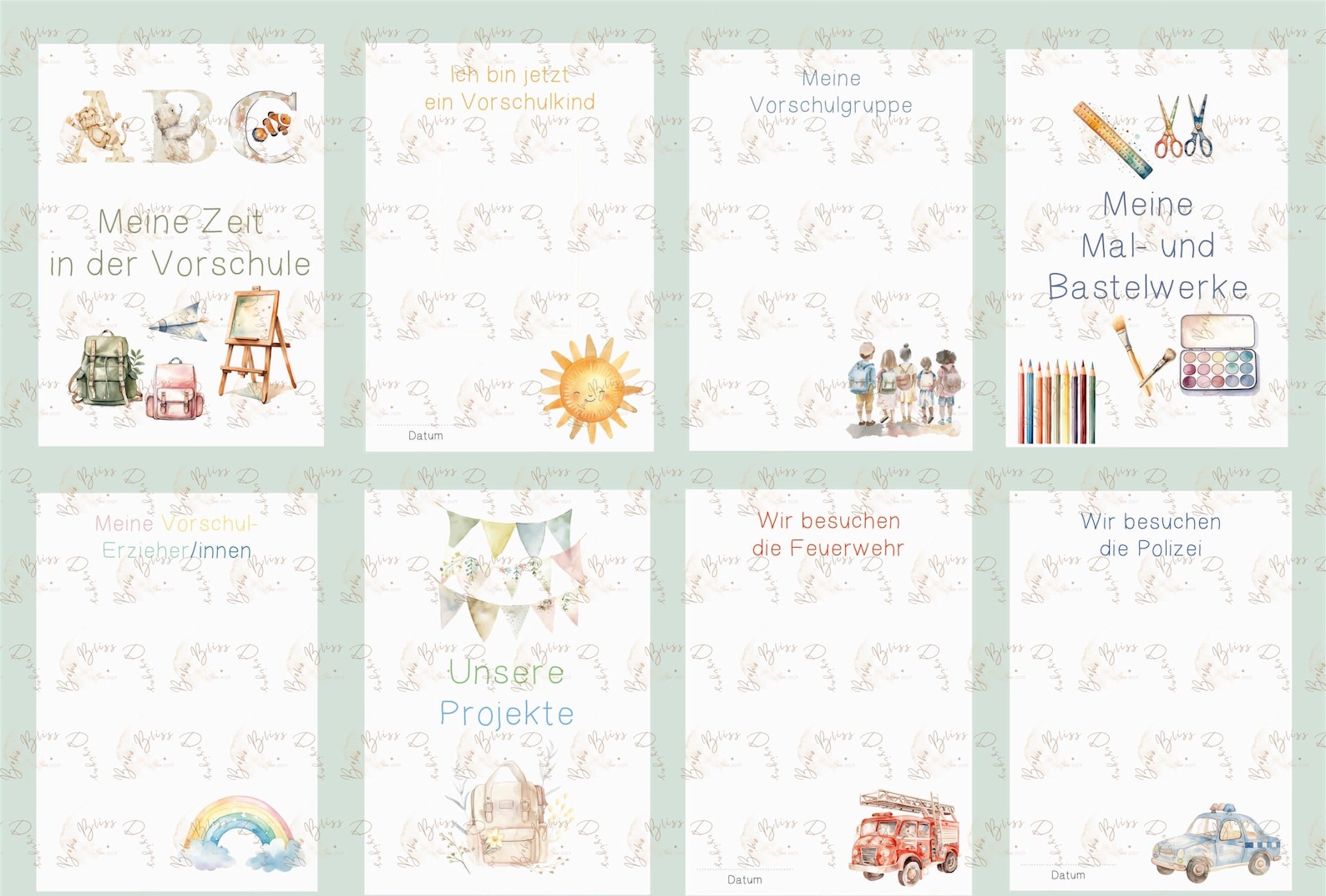Portfolio Preschool, Portfolio Templates Kindergarten, Preschool ...