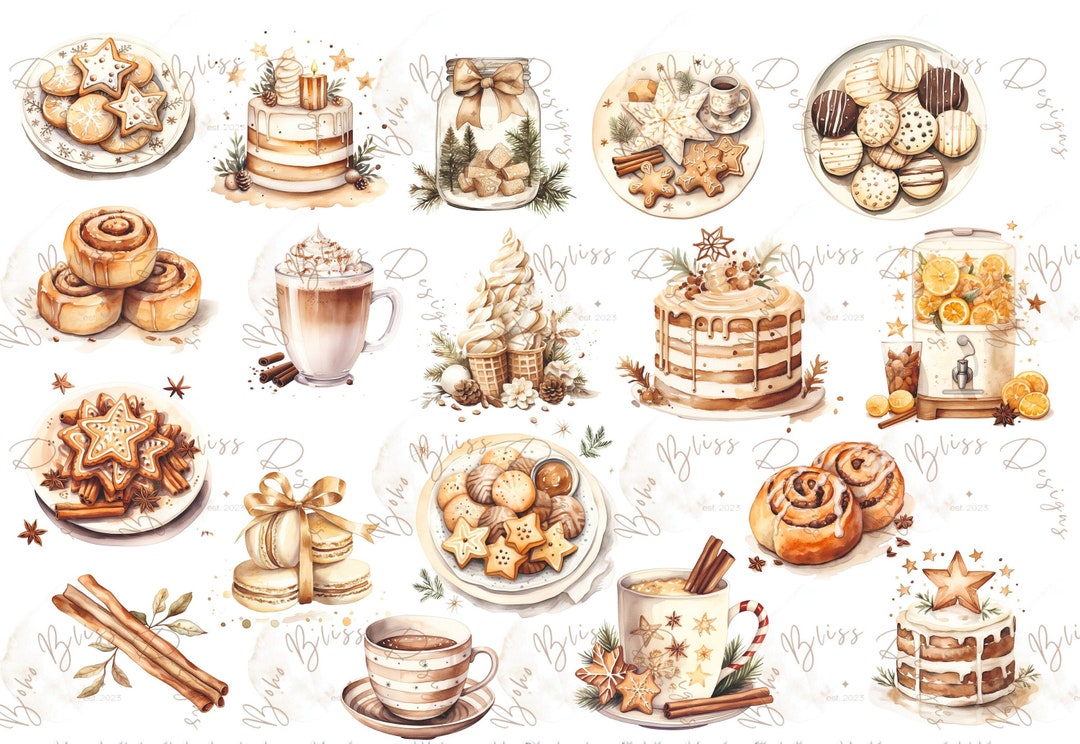 Christmas Sweets Clipart, Food Clipart, Food Png, Christmas Food ...