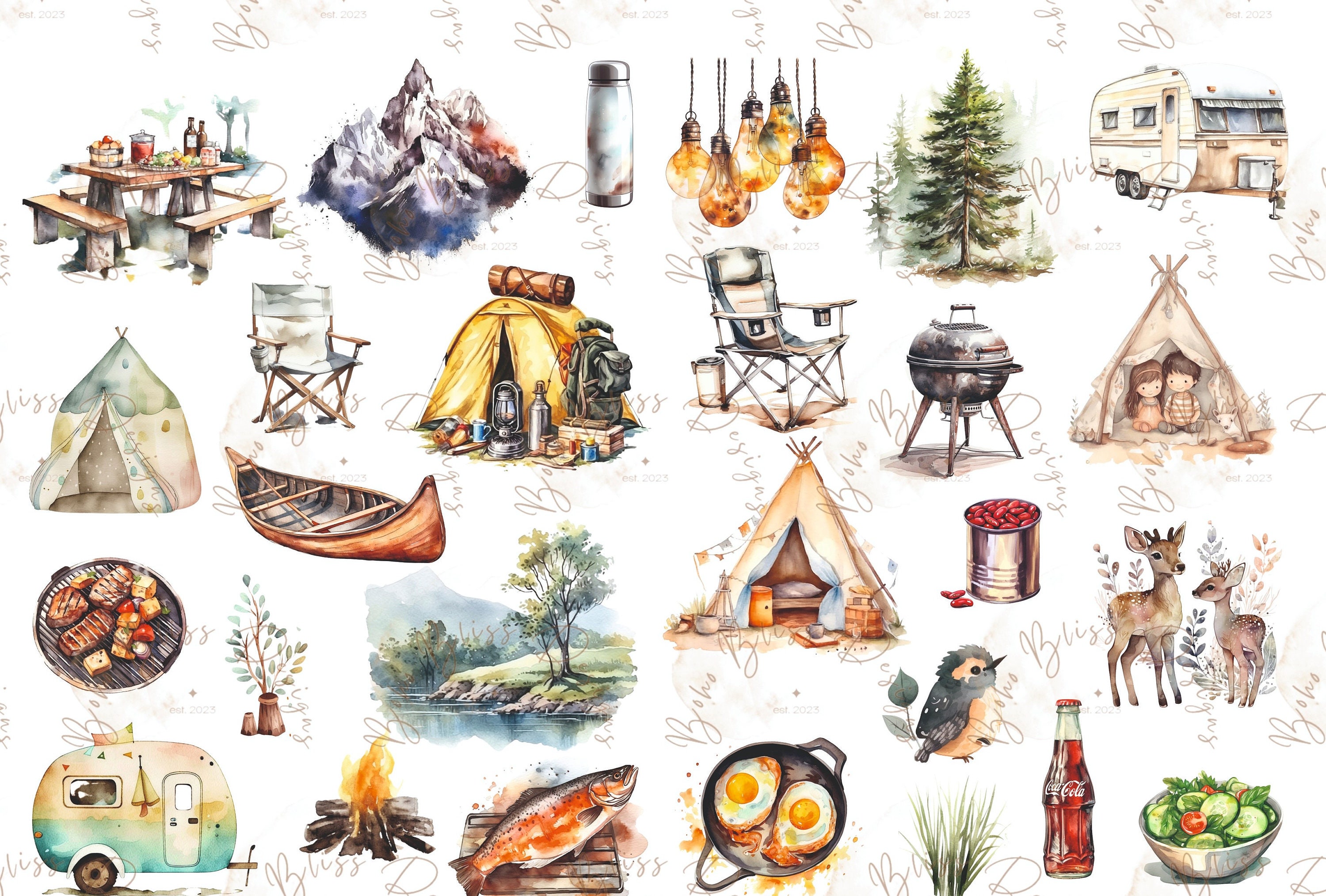 Camping Clipart, Travel Clipart, Happy Camper, Camping Png, Camping ...