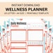 Daily Wellness Planner Printable, Mindfulness Self Care Worksheets ...