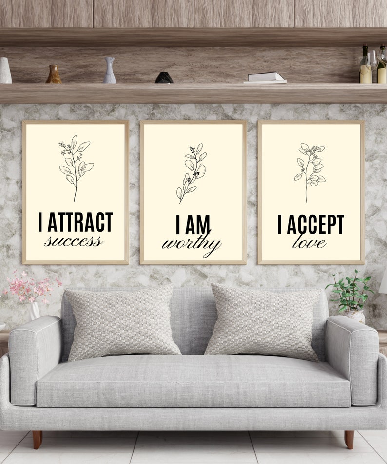 Trio 3x-daily Positive Affirmations, I Am Worthy, I Accept Love & I ...